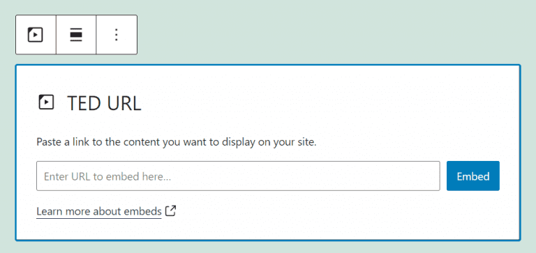 How to Use the WordPress TED Embed Block