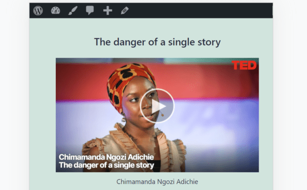 How to Use the WordPress TED Embed Block