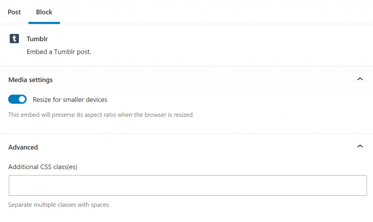 How to Use the WordPress Tumblr Embed Block