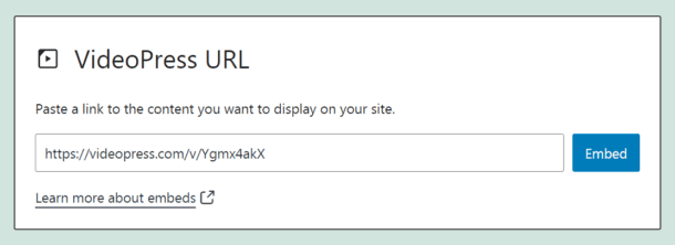 How to Use the WordPress VideoPress Embed Block