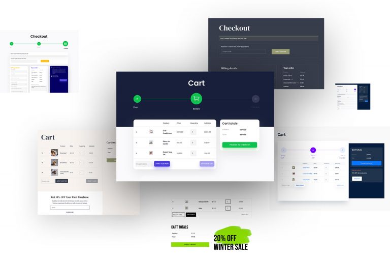 Eight New Divi WooCommerce Modules + Cart & Checkout Customization