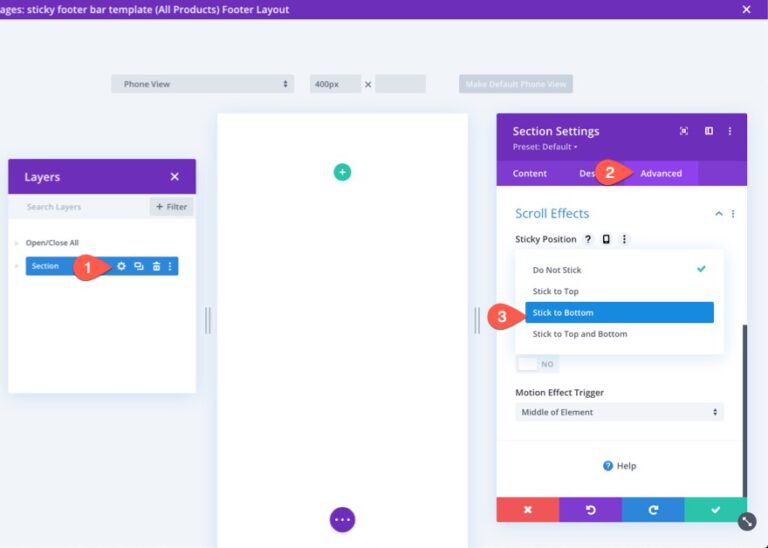 How to Create Mobile Sticky Footer Bars in Divi