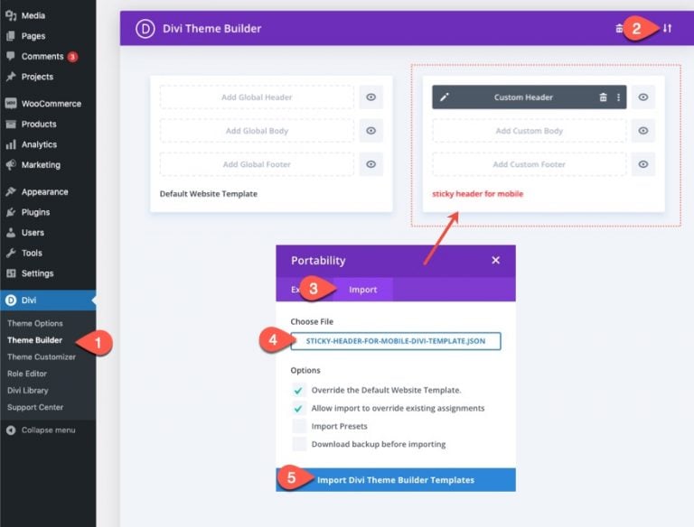 How To Add A Custom Sticky Header For Mobile Using Divi