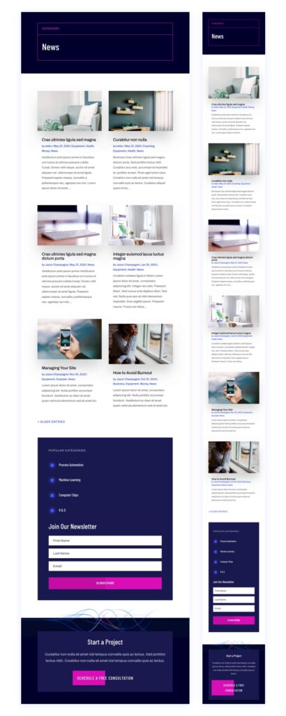 Download a FREE Category Page Template for Divi's Artificial Intelligence Layout Pack