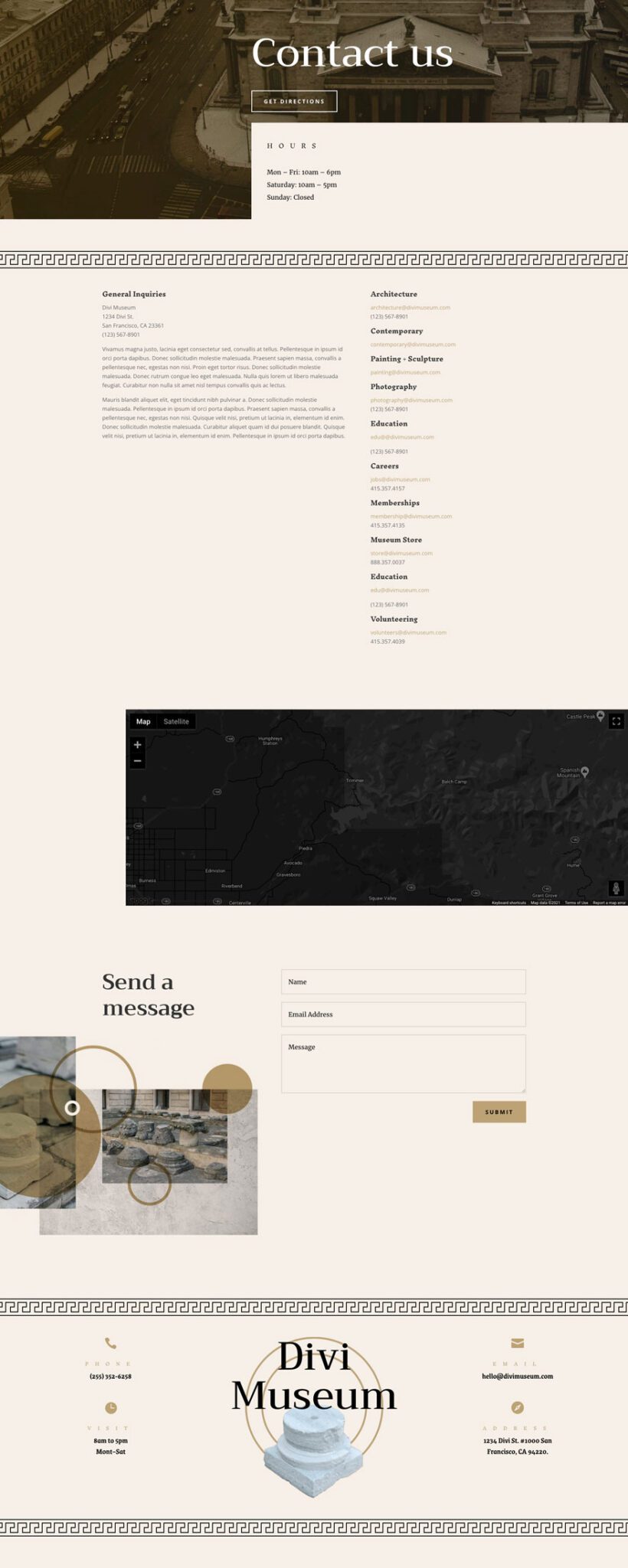 Get a FREE Museum Layout Pack for Divi