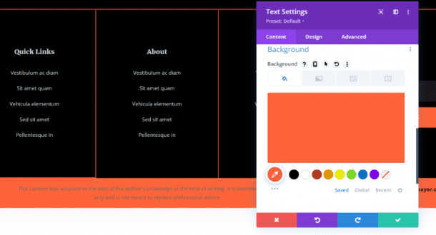 3 Ways to Add a Disclaimer to the Divi Footer