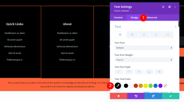 3 Ways to Add a Disclaimer to the Divi Footer