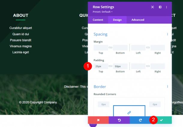 3 Ways to Add a Disclaimer to the Divi Footer