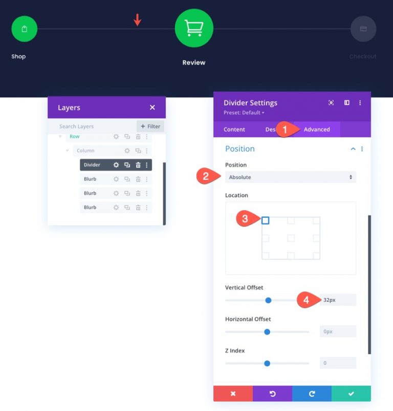 How to Design a Checkout Process Navigation Menu in Divi