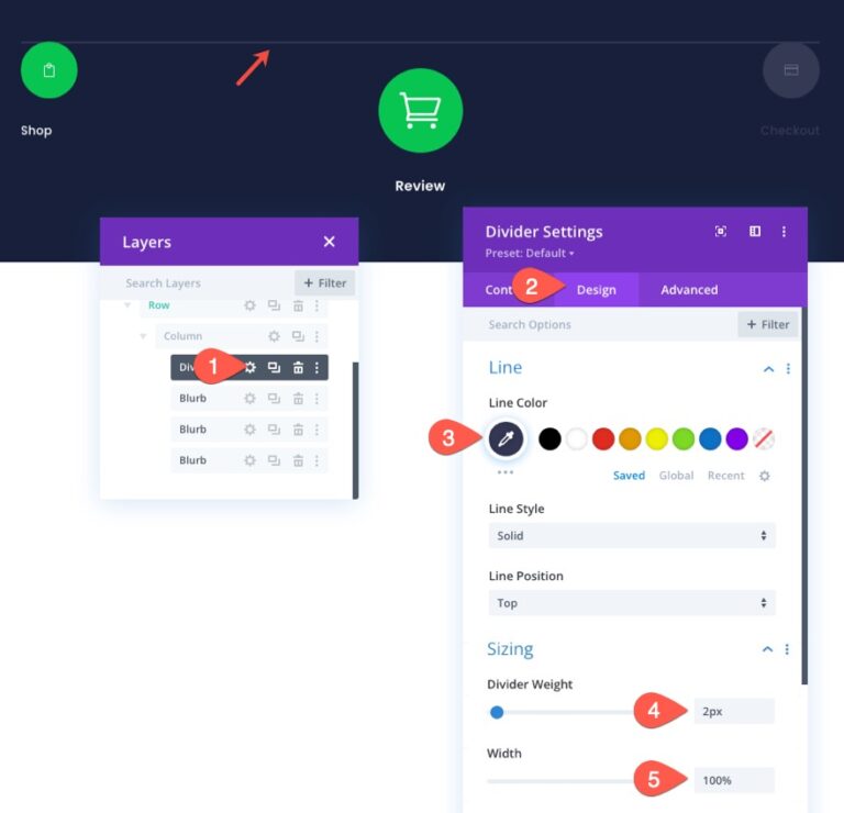 How to Design a Checkout Process Navigation Menu in Divi