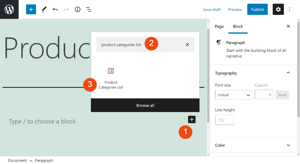 How To Use The Product Categories List WooCommerce Block