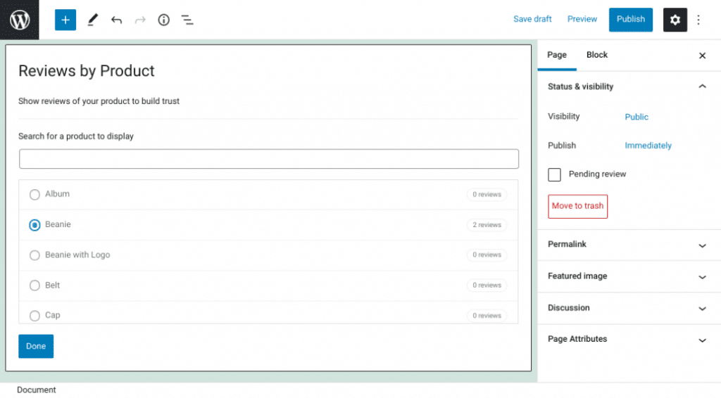 How to Use the Reviews by Product WooCommerce Block