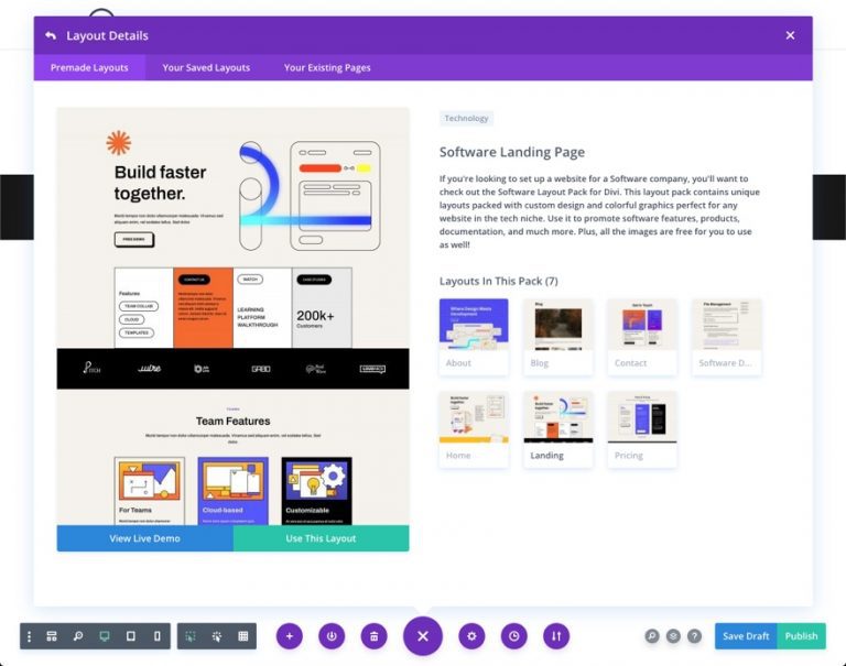 Get a FREE Software Layout Pack for Divi