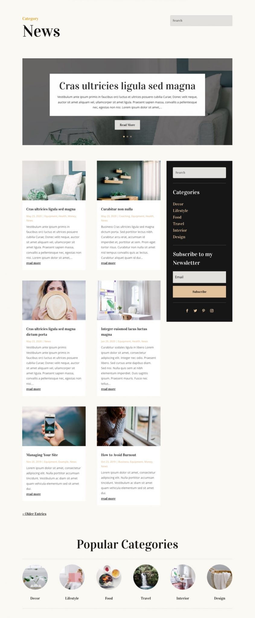 Download a FREE Category Page Template for Divi's Blogger Layout Pack