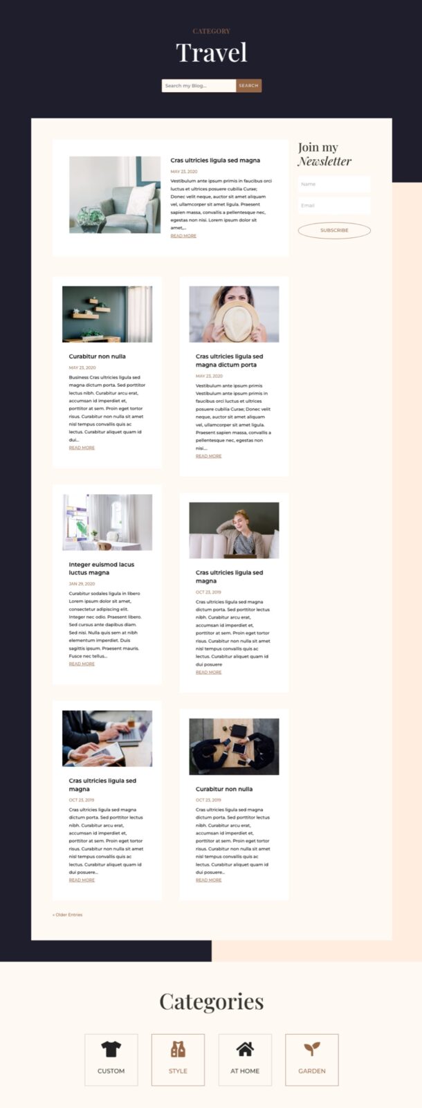 Download a FREE Category Page Template for Divi's Fashion Designer ...