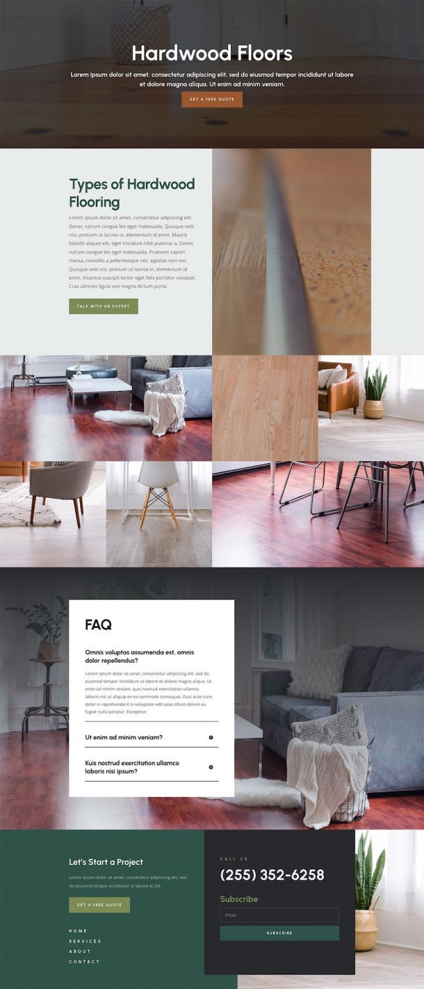 Get a FREE Flooring Layout Pack for Divi