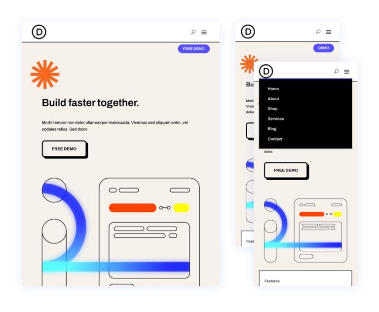 Download a FREE Header and Footer Template for Divi's Software Layout Pack