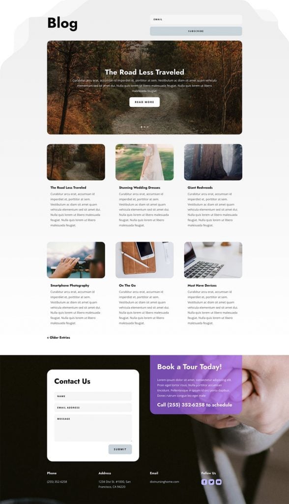 Get a FREE Nursing Home Layout Pack for Divi