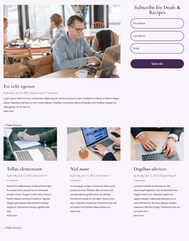 8 Post Element Display Combinations for Divi's Blog Module