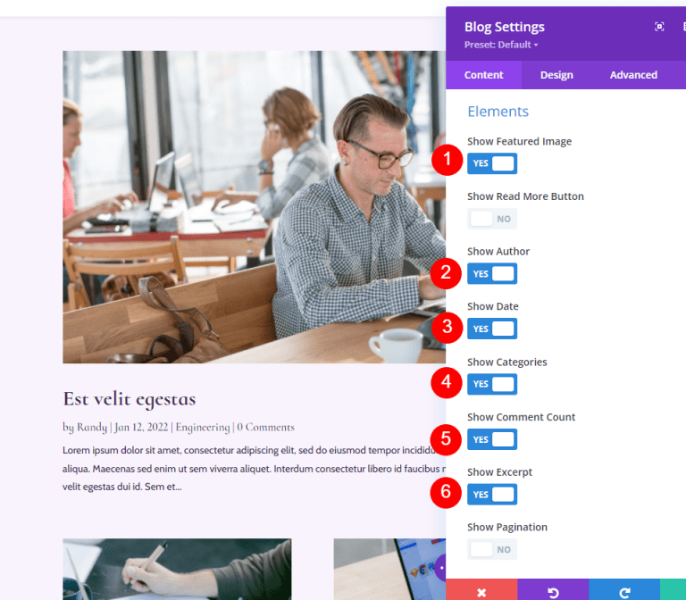 8 Post Element Display Combinations for Divi's Blog Module