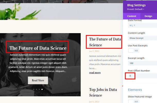 How to Use the Post Offset in Your Divi Blog Modules to Build a Versatile Blog Page