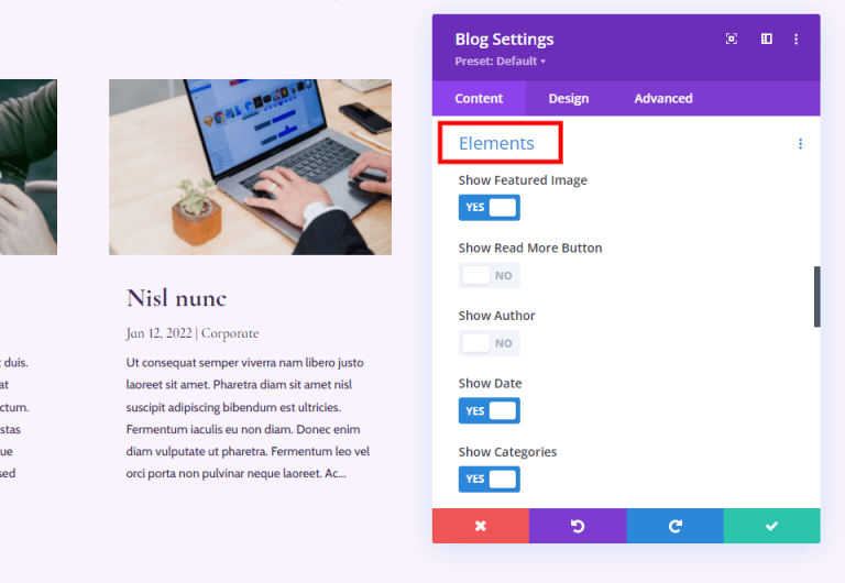 8 Post Element Display Combinations for Divi's Blog Module