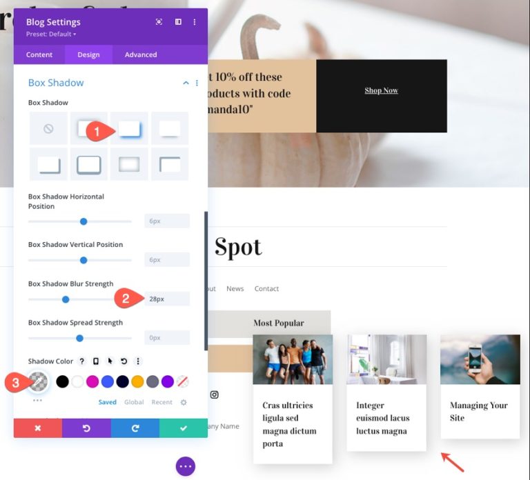 How to Design Floating Cards Using Divi's Blog Module