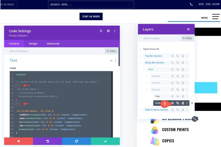 Download a FREE Header and Footer Template for Divi's Print Shop Layout ...