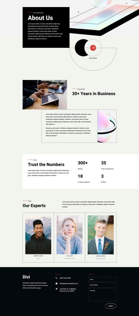 Get a FREE Consultant Layout Pack for Divi