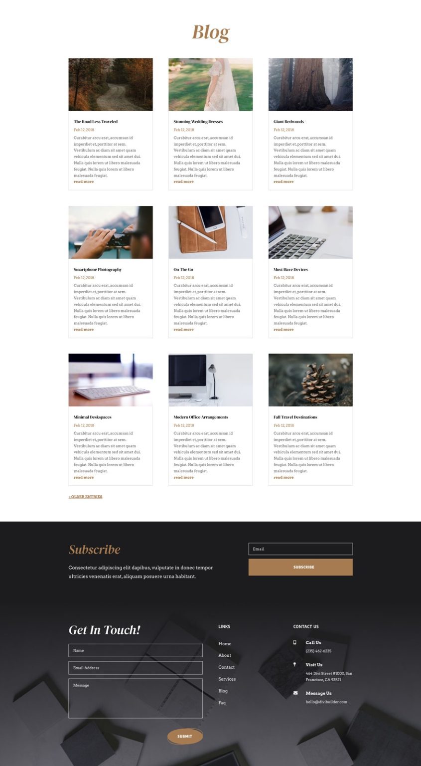 Get a FREE Stone Factory Layout Pack for Divi