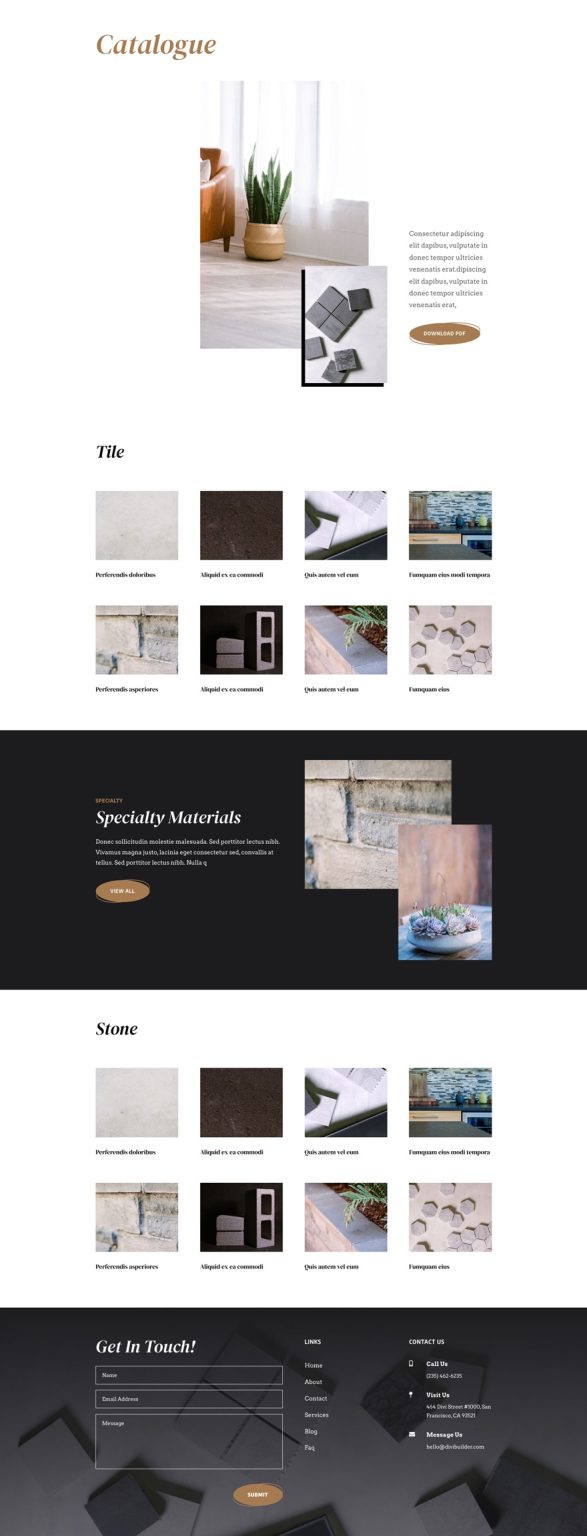 Get a FREE Stone Factory Layout Pack for Divi