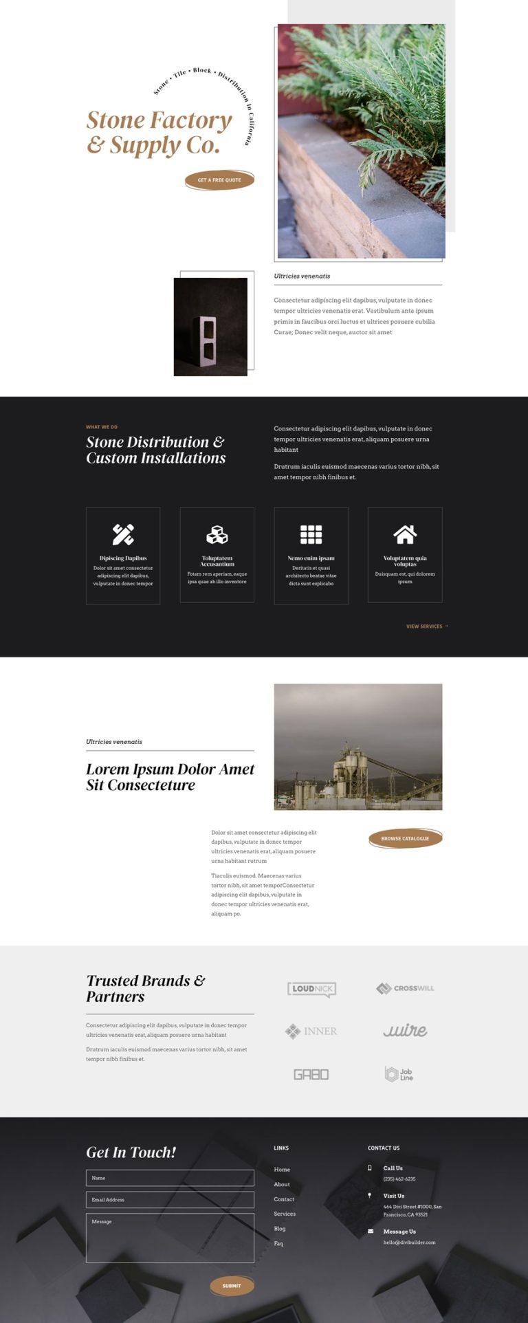Get a FREE Stone Factory Layout Pack for Divi