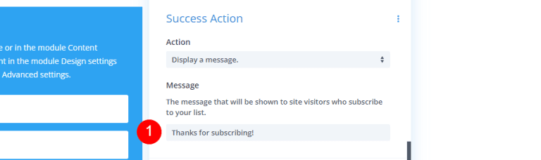 How to Customize the Success Action in Your Divi Email Optin Form