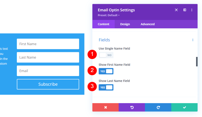 8 Built-In Layout Possibilities for Divi's Email Optin Module