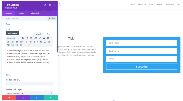 Using The Inline Email Optin Module Content vs. Combining with Text Modules