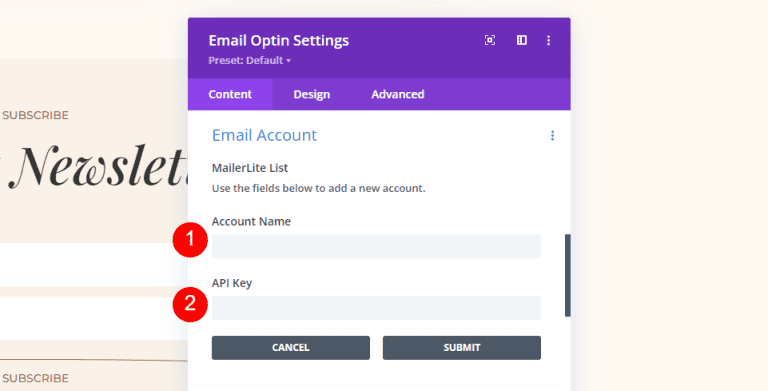 How to Set Up Your Email Account in Divi's Email Optin Module
