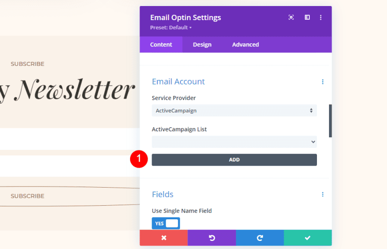 How to Set Up Your Email Account in Divi's Email Optin Module