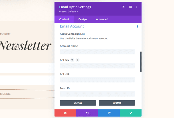 How to Set Up Your Email Account in Divi's Email Optin Module