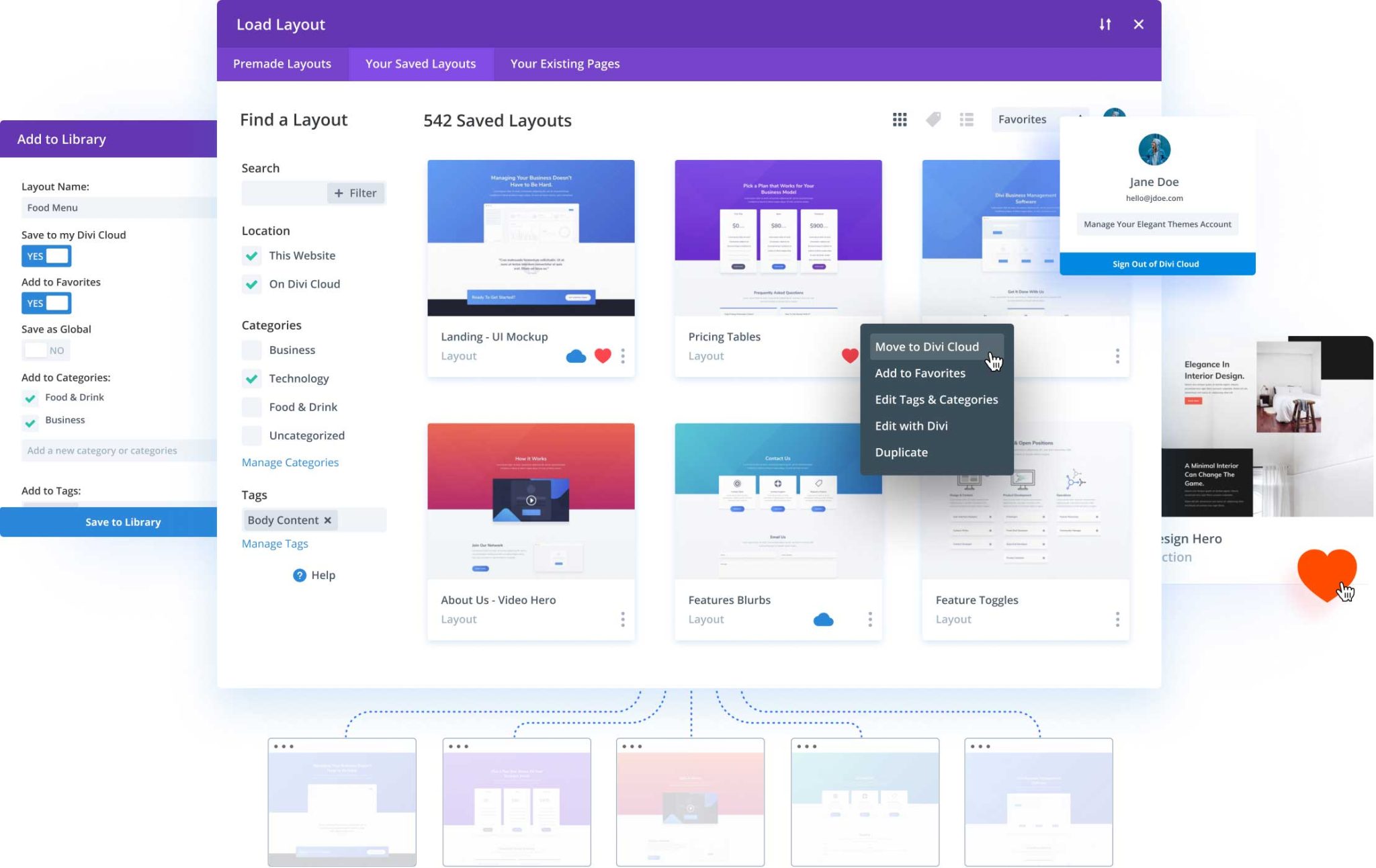Cloud Storage For Divi Layouts And Content. Build Websites Faster With ...
