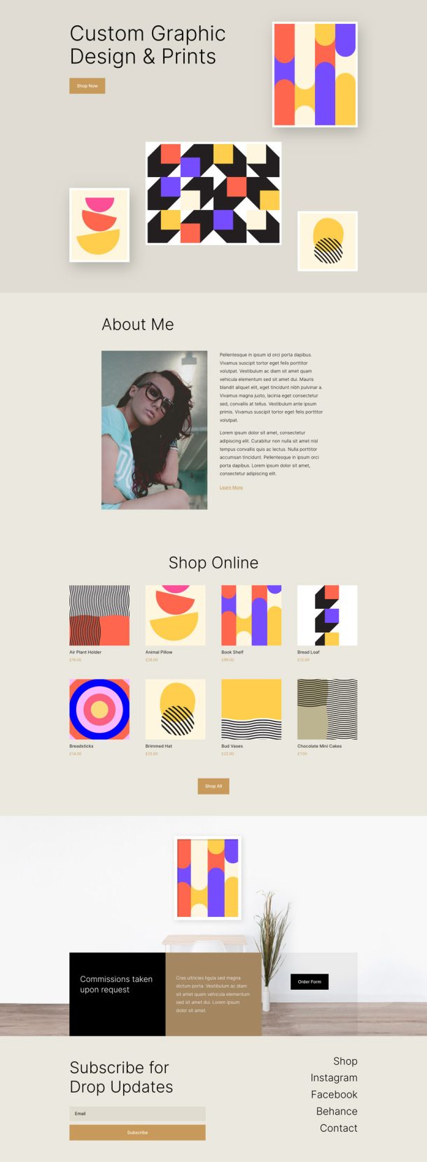 Get a FREE Print Designer Layout Pack for Divi