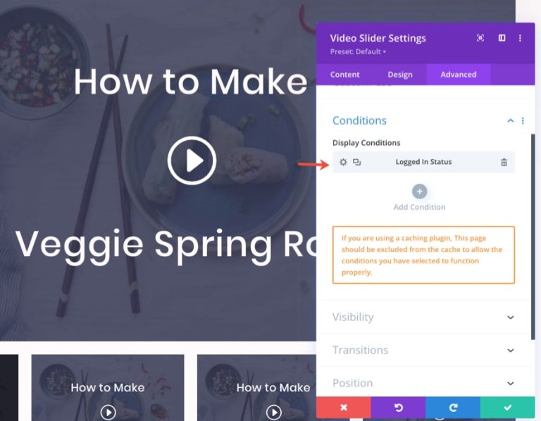 How to Show/Hide a Video Slider Based on Logged In Status with Divi