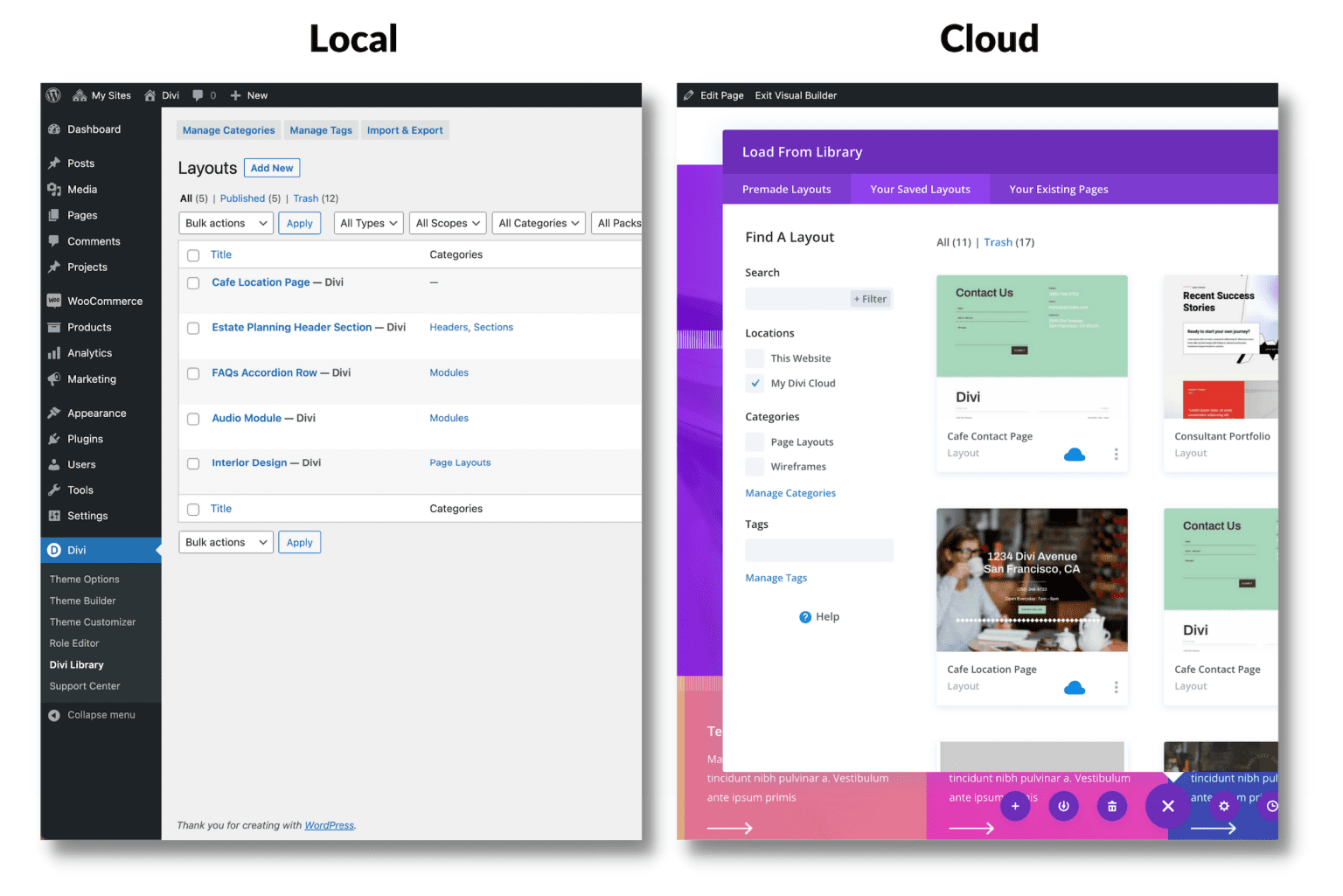 How to Transfer a Local Item to Your Divi Cloud