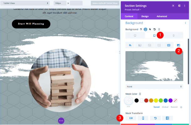 How to Use Divi's Background Mask & Pattern Transform Settings