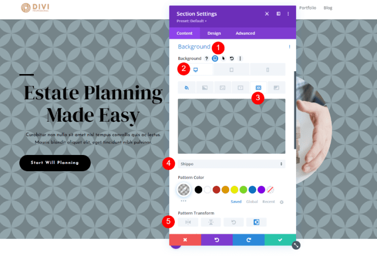 How to Use Divi's Background Mask & Pattern Transform Settings