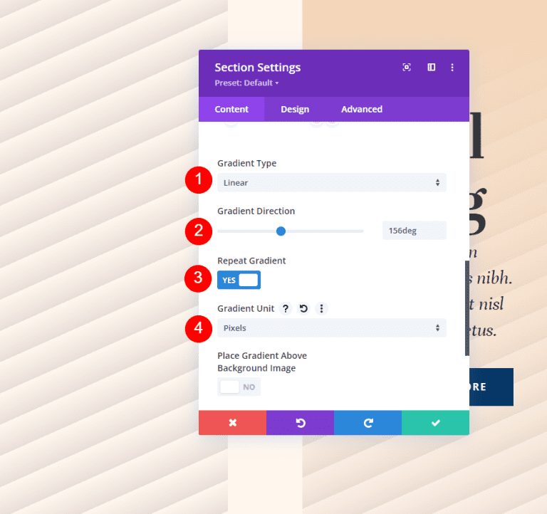 How to Use Divi's Gradient Repeat Option to Create Custom Background Patterns
