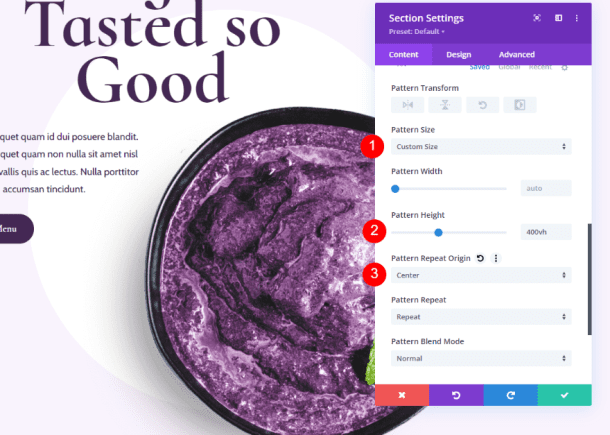 How To Add A Custom Size To Your Background Pattern With Divi