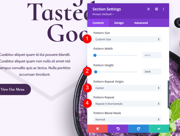 How To Add A Custom Size To Your Background Pattern With Divi