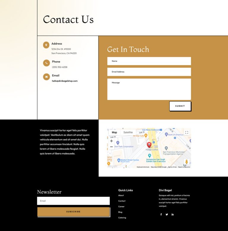 Get a FREE Bagel Shop Layout Pack for Divi