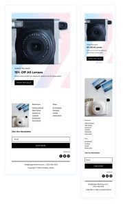 Download a FREE Header & Footer for Divi's Camera Product Layout Pack