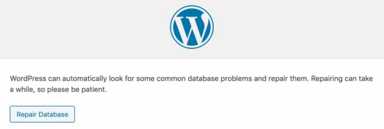 How to Repair the WordPress Database